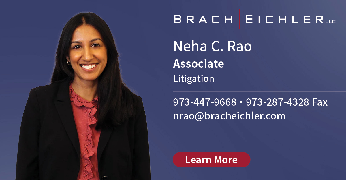 Neha C. Rao | Brach Eichler LLC