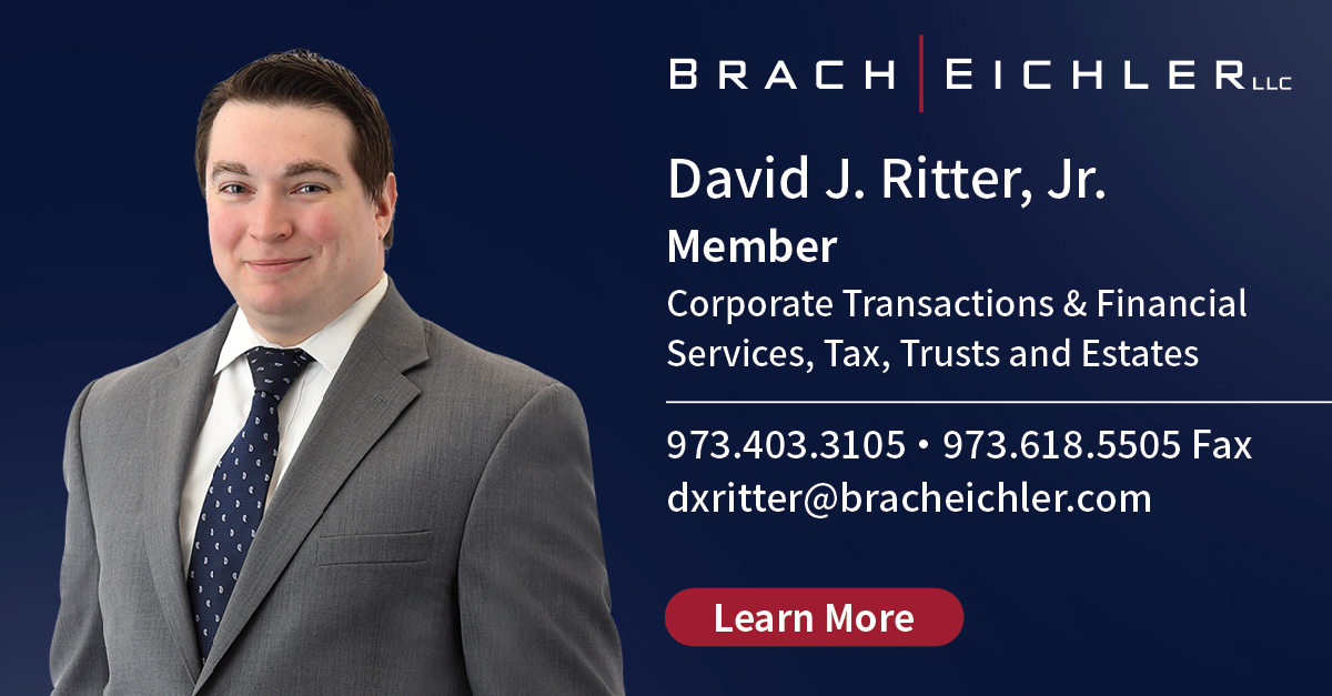 David J. Ritter, Jr. | Brach Eichler LLC