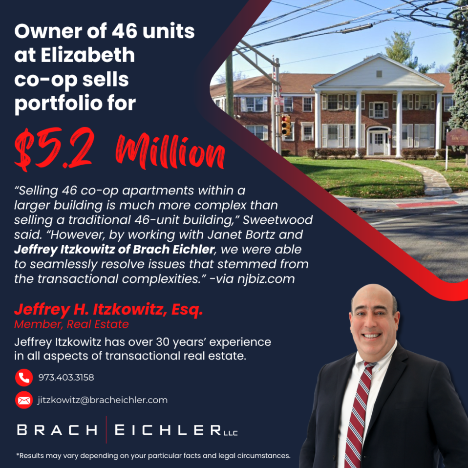 Congratulations to Jeffrey Itzkowitz on the successful sale of 46 co-op ...
